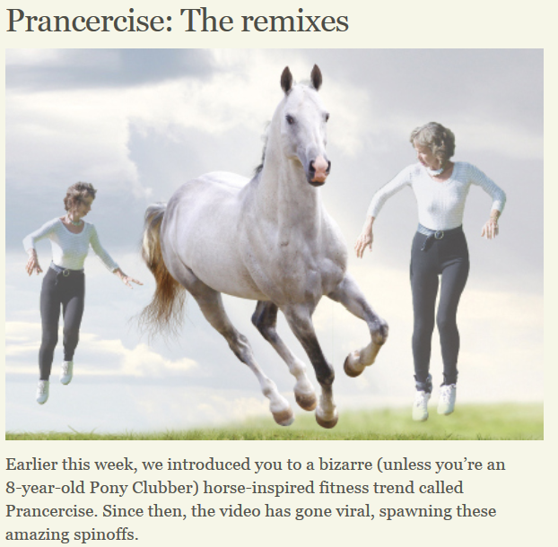 Video: The Prancercise lady is now prancercising for pistachios | HORSE NATION