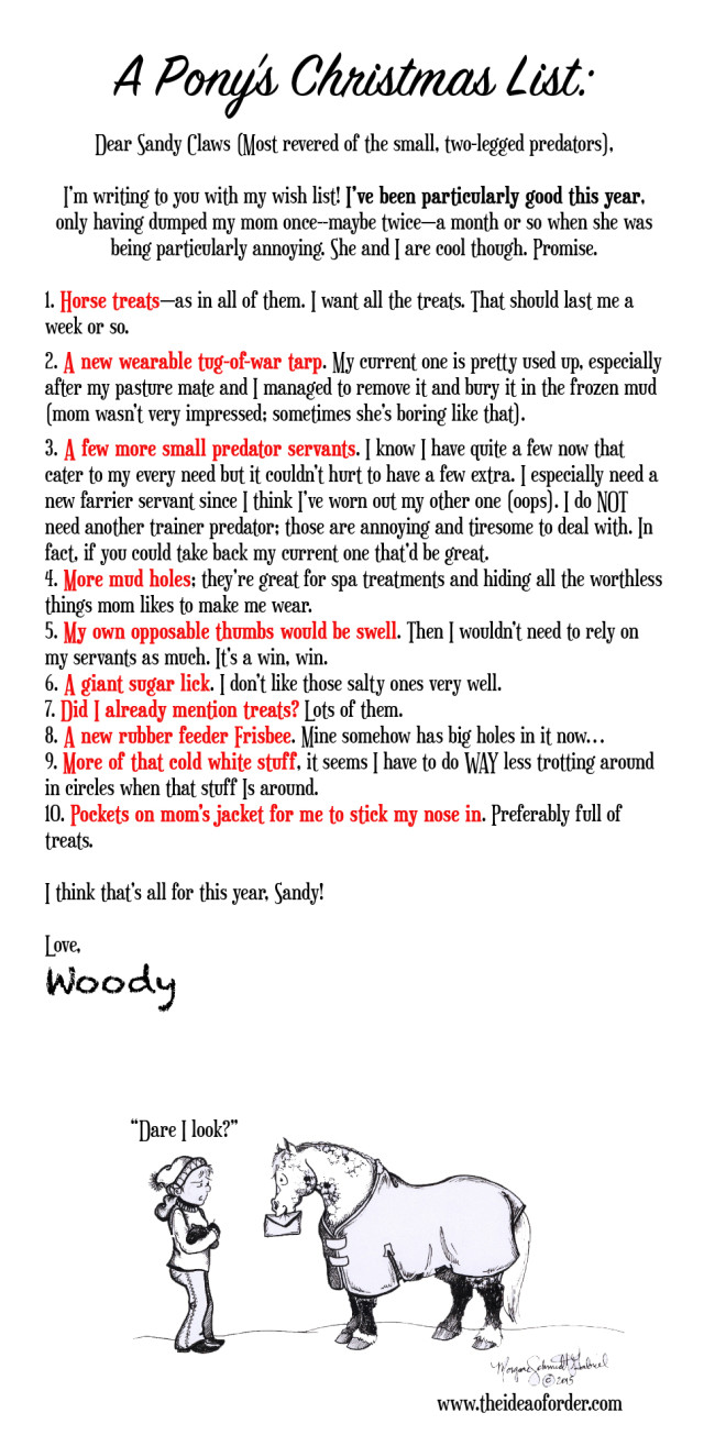 The Idea of Order: A Pony’s Letter to Santa | HORSE NATION